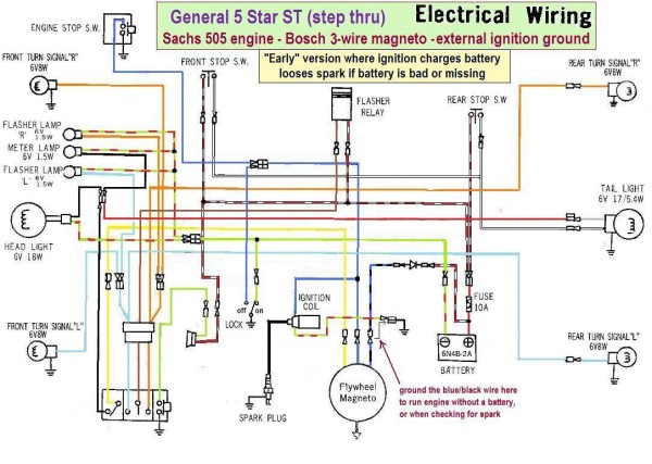 Wiring Diagrams « Myrons Mopeds