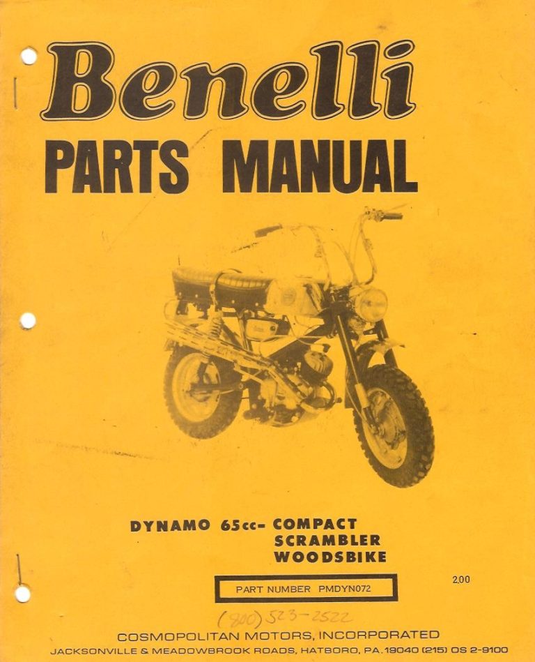 1972-benelli-dynamo-65cc-parts-manual-cover « Myrons Mopeds