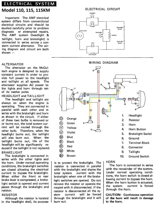 Wiring Diagrams « Myrons Mopeds
