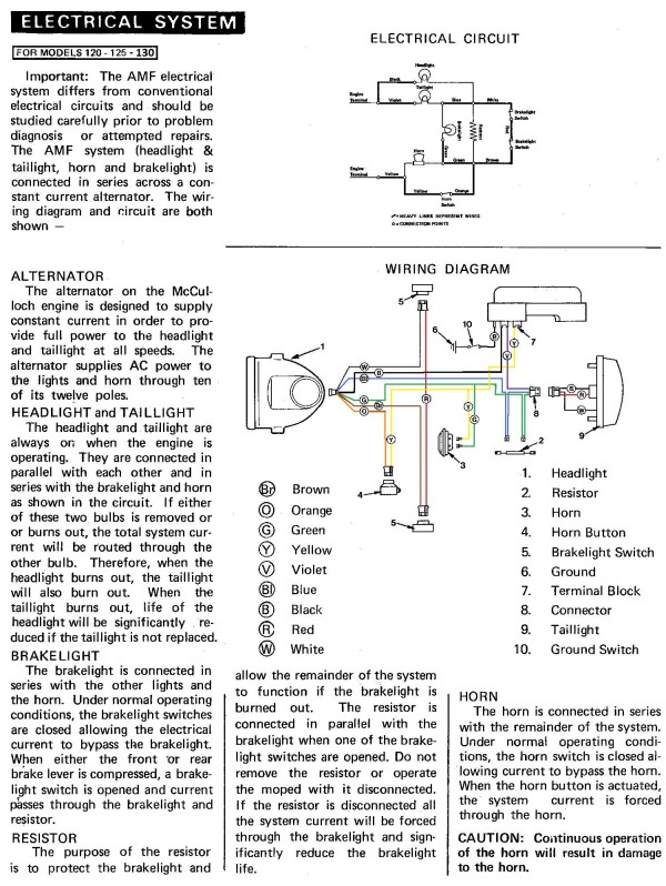 Wiring Diagrams « Myrons Mopeds