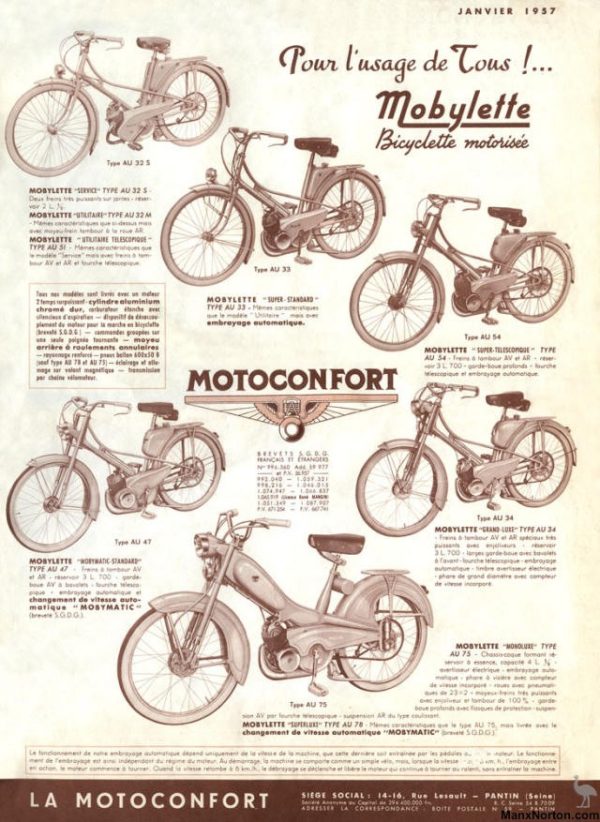 Motobecane Models « Myrons Mopeds