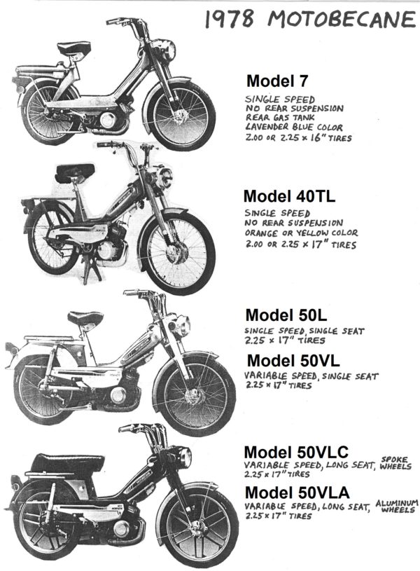 Motobecane US Models « Myrons Mopeds