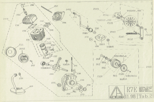 Di Blasi R2 and R7 Parts List « Myrons Mopeds