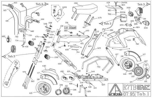 Di Blasi R2 and R7 Parts List « Myrons Mopeds