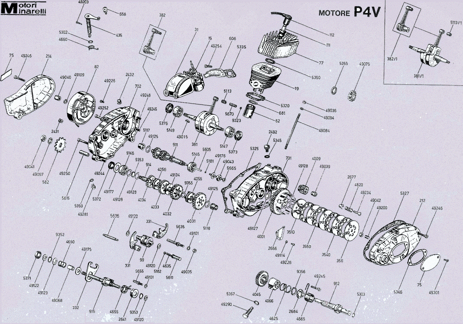 Minarelli P4, P4S, P4V, P4E, P4A « Myrons Mopeds