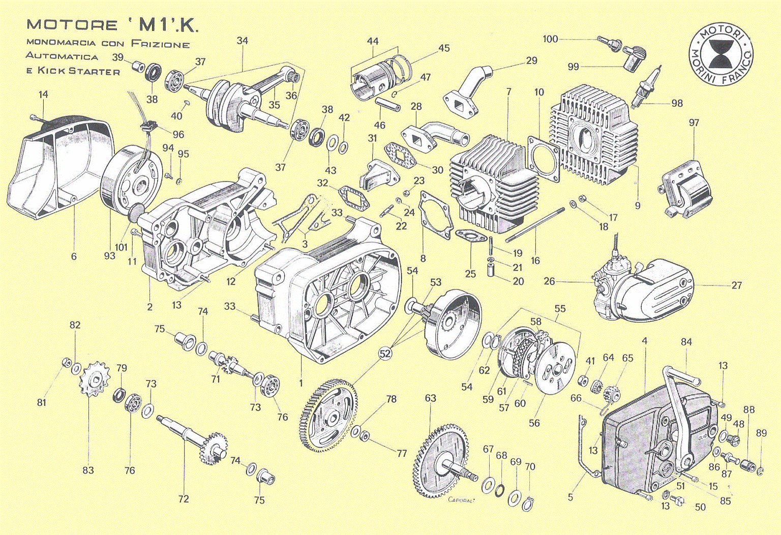 Morini M1, M101 and M1K « Myrons Mopeds